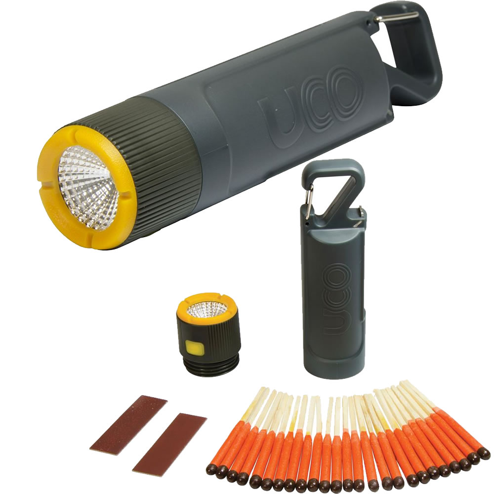 UCO FireFly LED Flashlight Match Case with 25 UCO Matches (MT-SM ...
